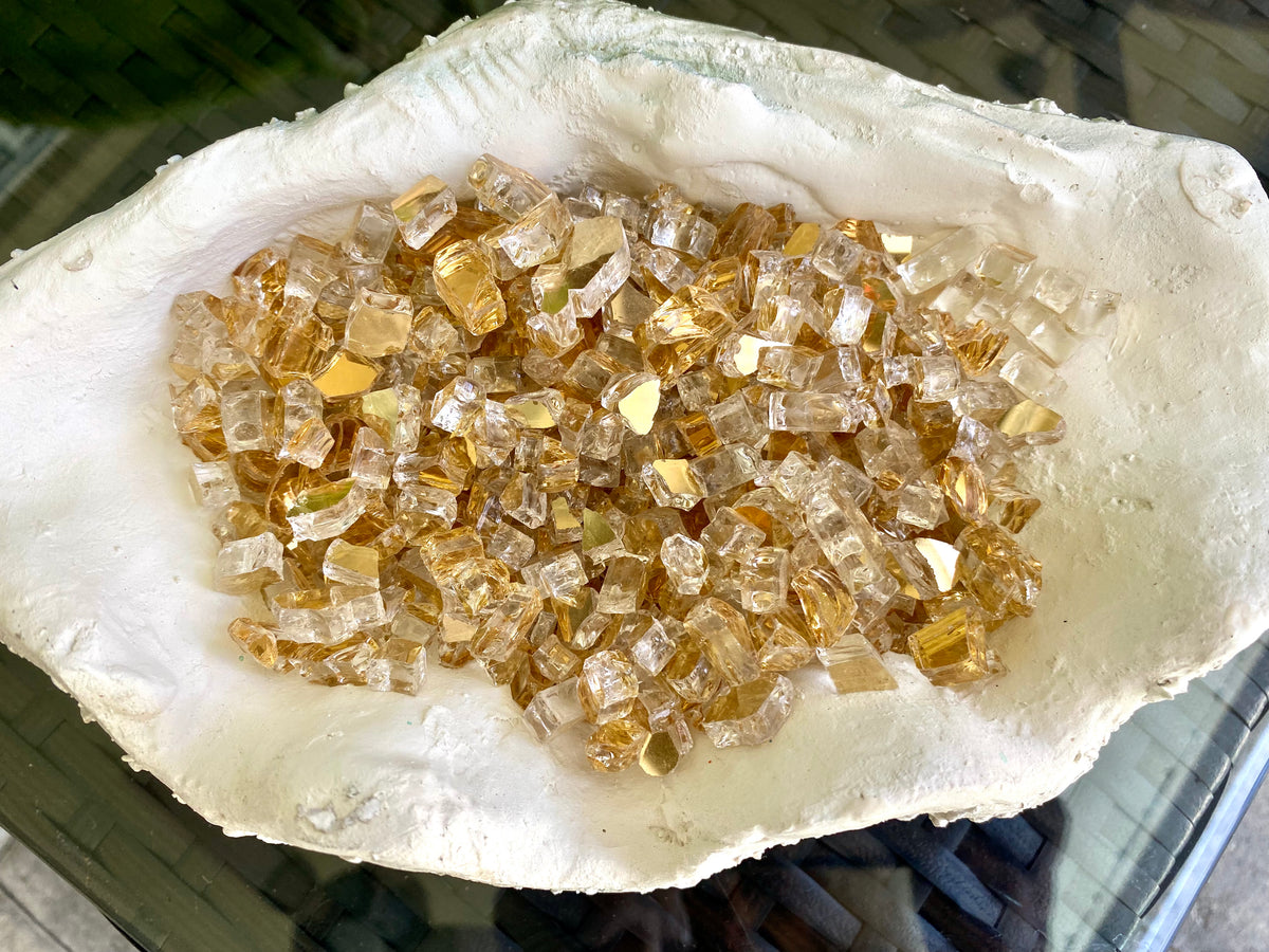 1 lb.- 1/4" Gold Reflective Glass – Unforgettable Glass Act