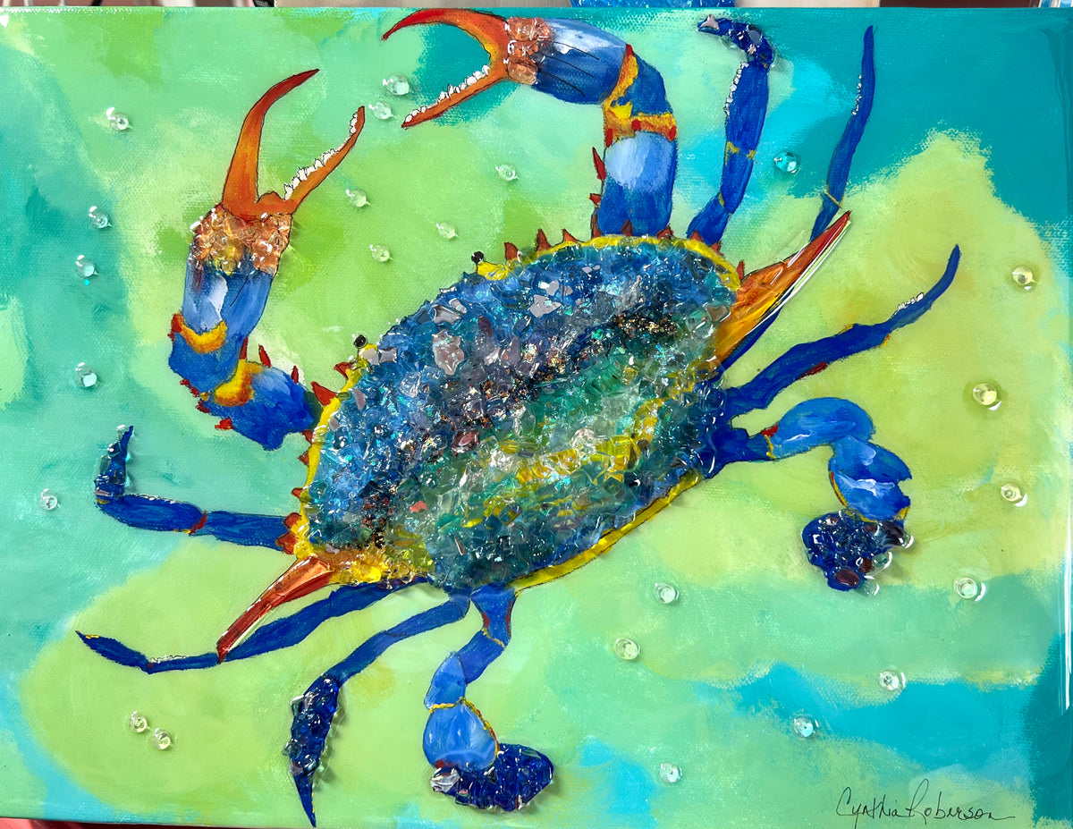 Calico Crab - 12x16x1.5 – Unforgettable Glass Act